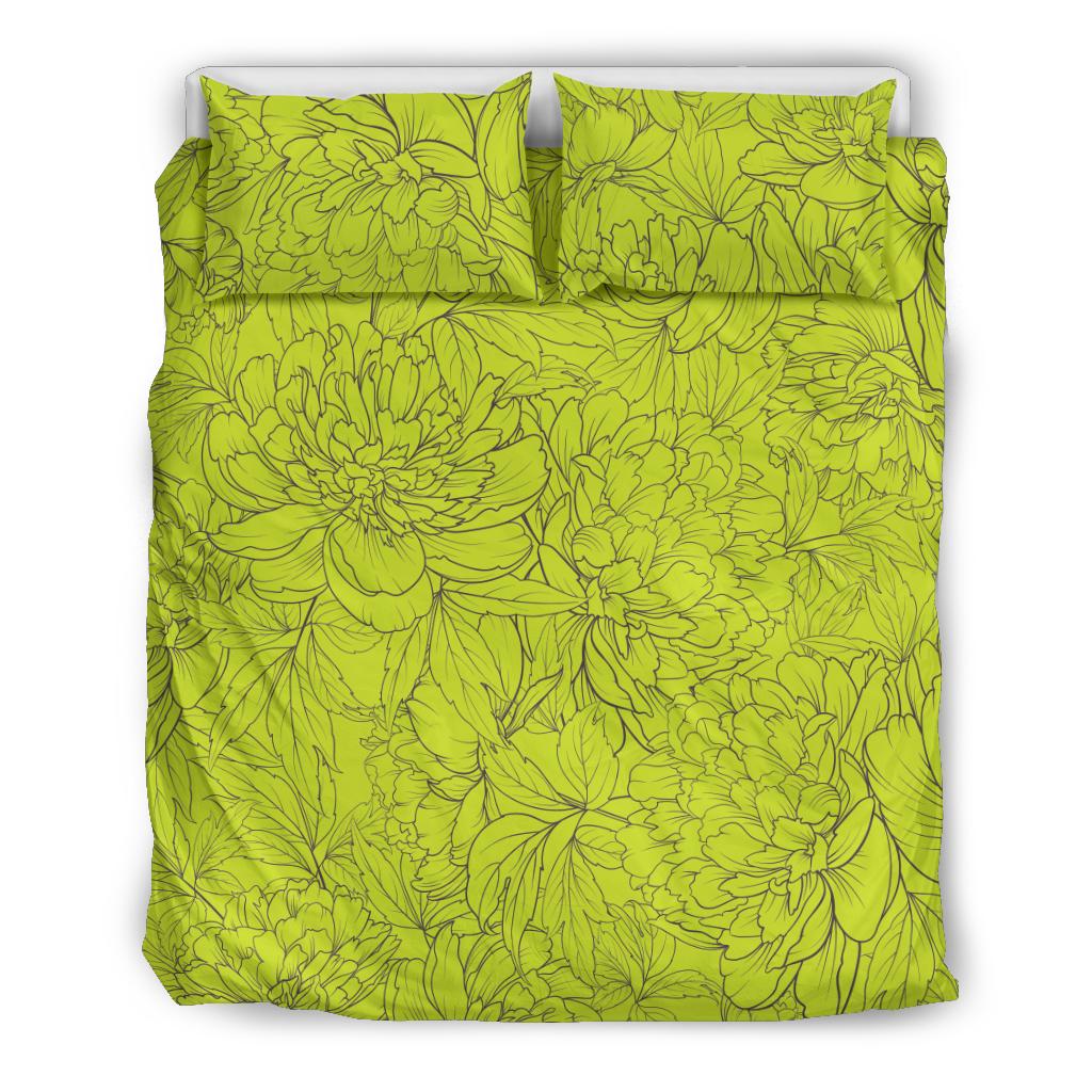 Vintage Floral Sketch (Chartreuse) - Bedding Sets – The Swag Exchange
